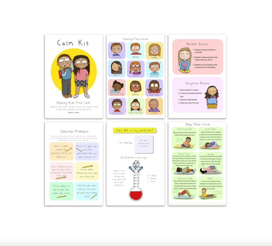 Calm Kit Calm Corner Resource for Kids Journey to Wellness - Etsy