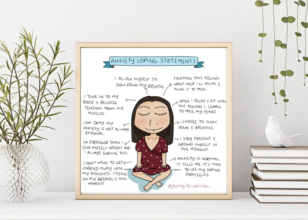 Anxiety Coping Statements Journey to Wellness Digital Download - Etsy