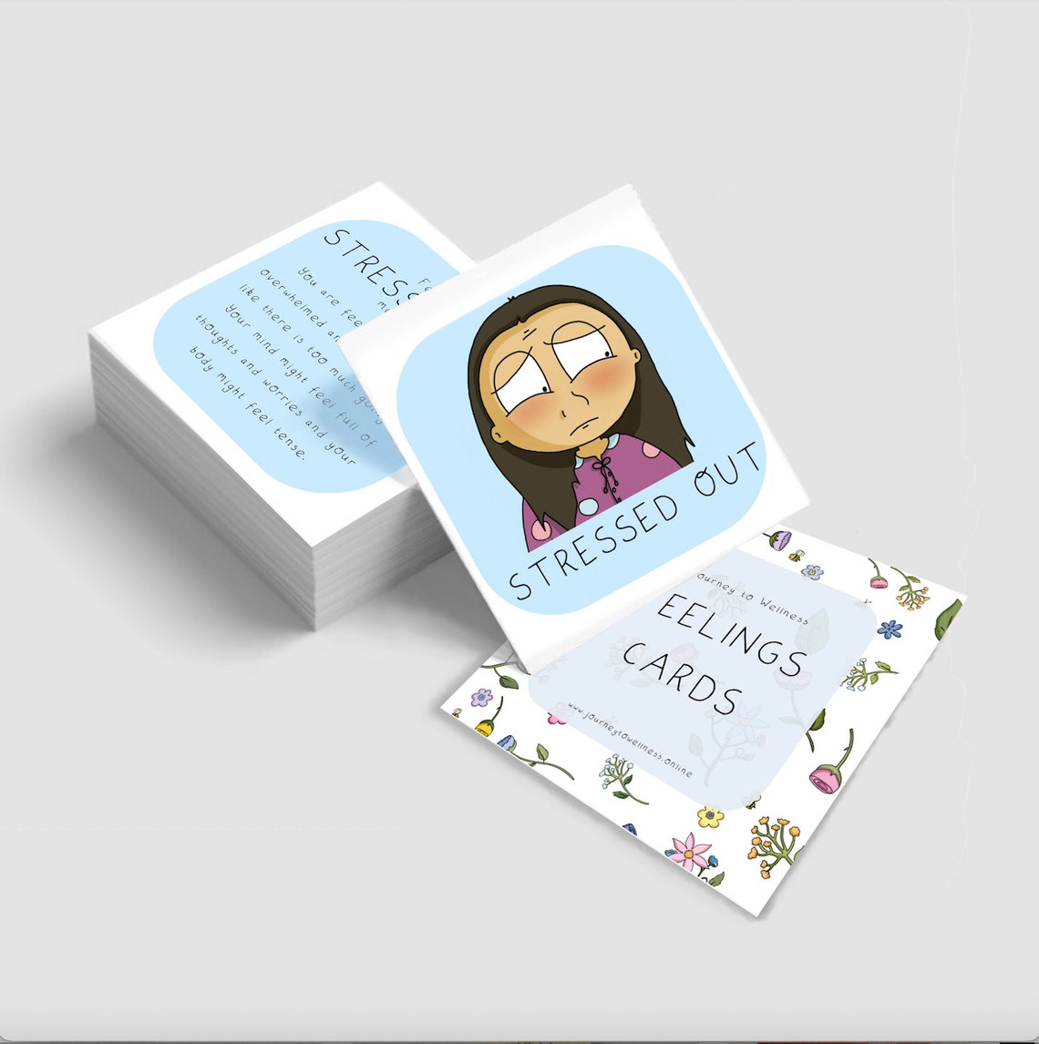 Feelings Vocab Emotional Literacy Flash Cards - Etsy