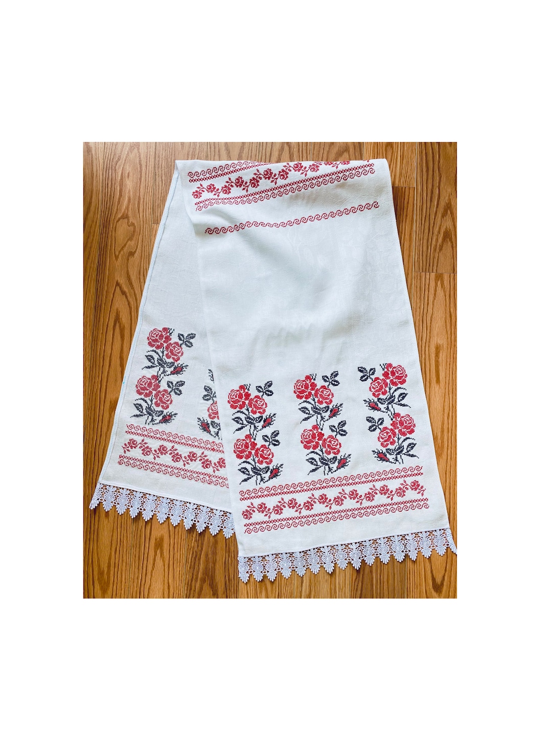 Moldavian Style Centerpiece Romanian Table Runner Romanian Folk Towel ...