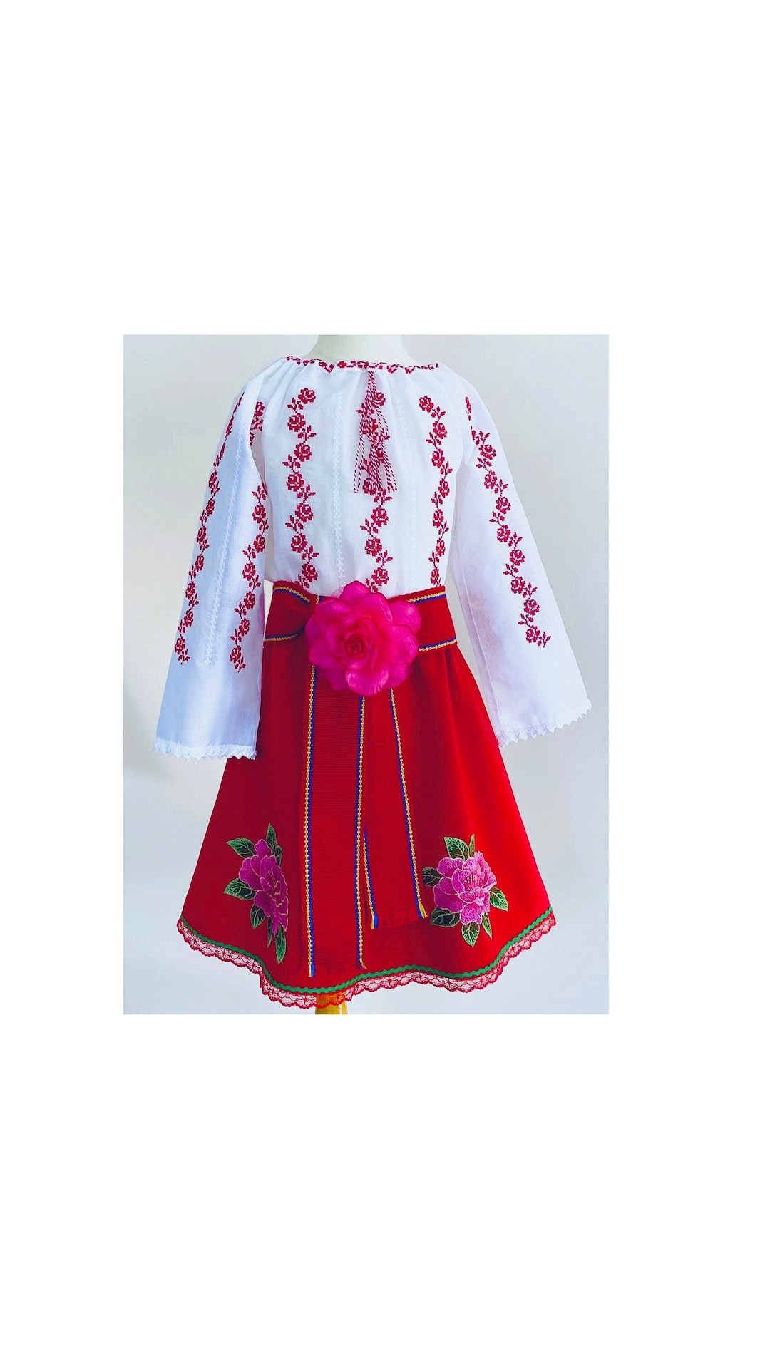 Romanian Traditional Costume/romania Blouse/romanian Dance Costume ...