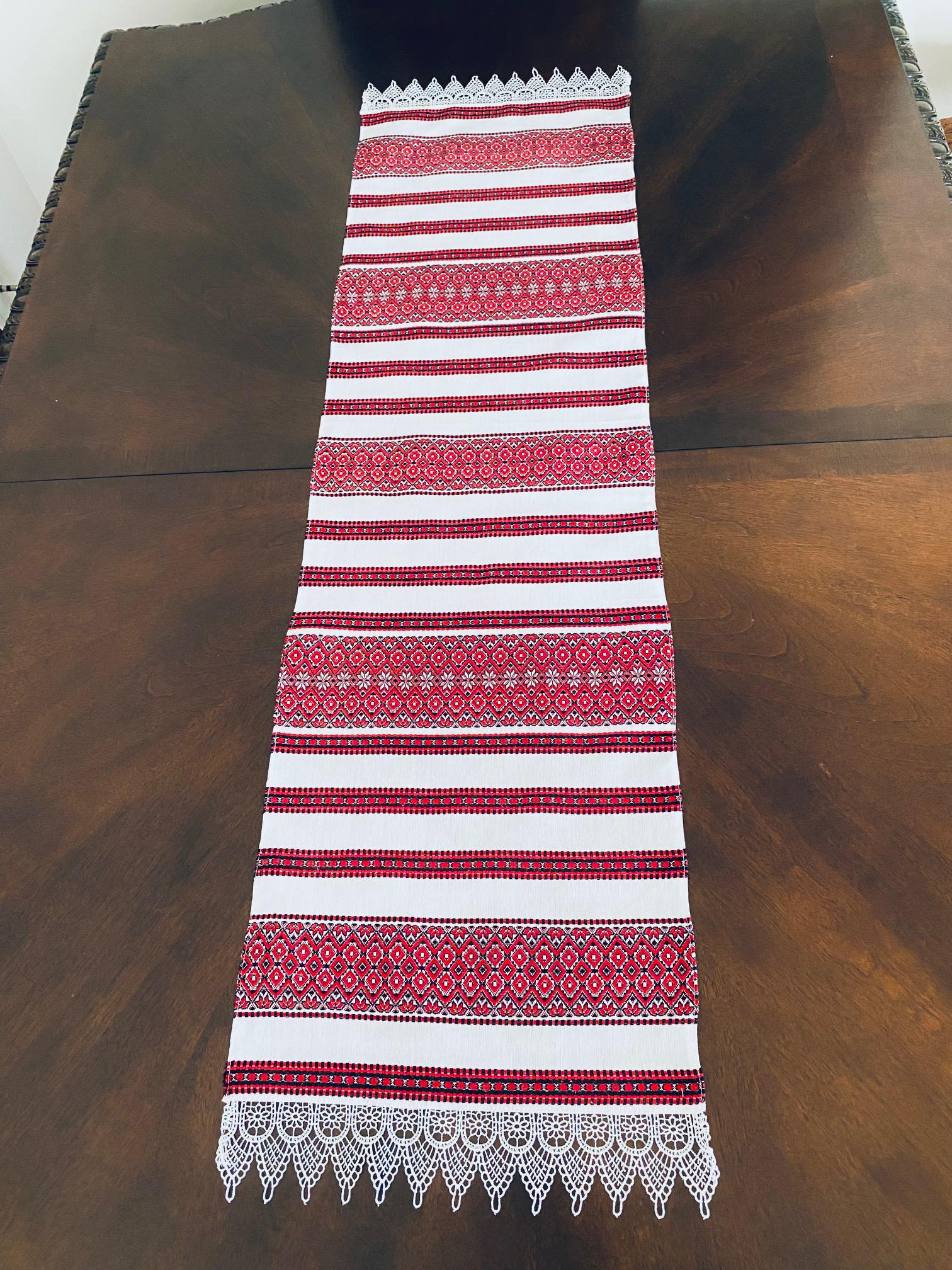 Moldovan Style Centerpiece Romanian Table Runner Romanian Folk Towel ...