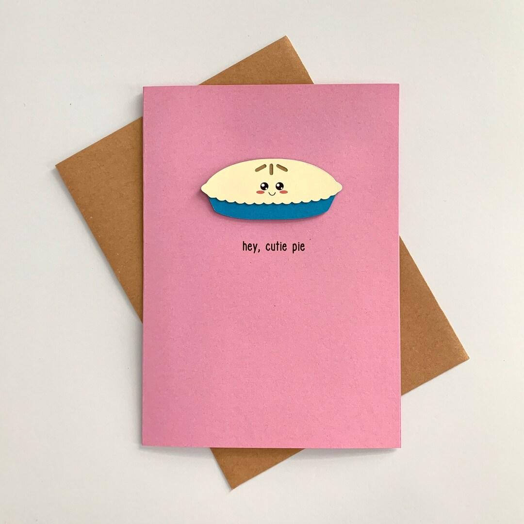 Hey, Cutie Pie || Cute Baby Shower Card || Pie Pun - Etsy