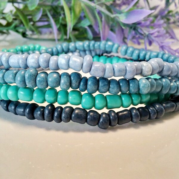 Shades of Blue Beads - Etsy