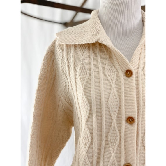 1960’s Cream Oversize Cardigan by Cuddle Knit - Gem