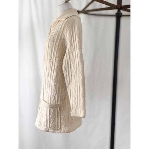 1960’s Cream Oversize Cardigan by Cuddle Knit - Gem