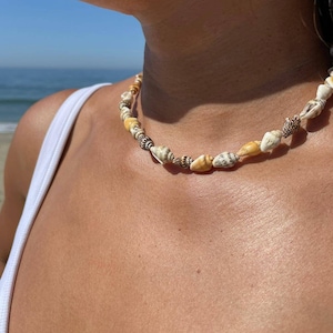 Sea Shells Choker, Ocean Beach Spiral Sea Shells Choker, Macrame ...