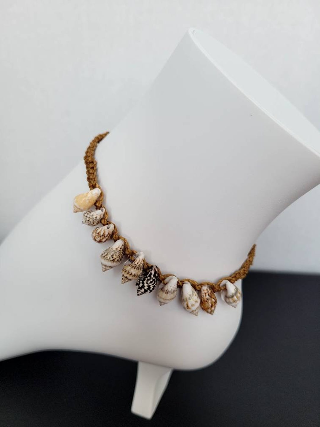 Sea Shell Macrame Anklets Spiral Sea Shells Anklets Handmade - Etsy