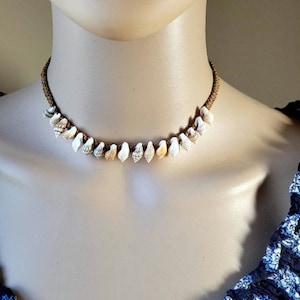 Macrame Sea Shell Choker, Boho Beach Necklace - Etsy