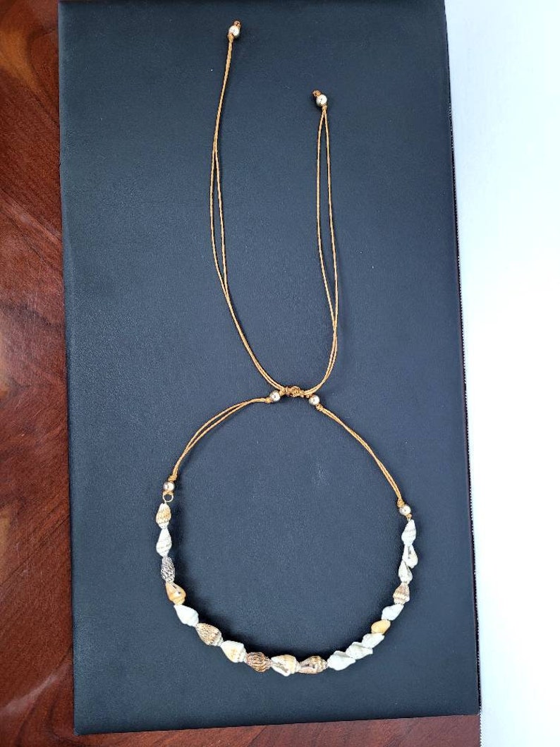 Sea Shells Choker, Ocean Beach Spiral Sea Shells Choker, Macrame ...