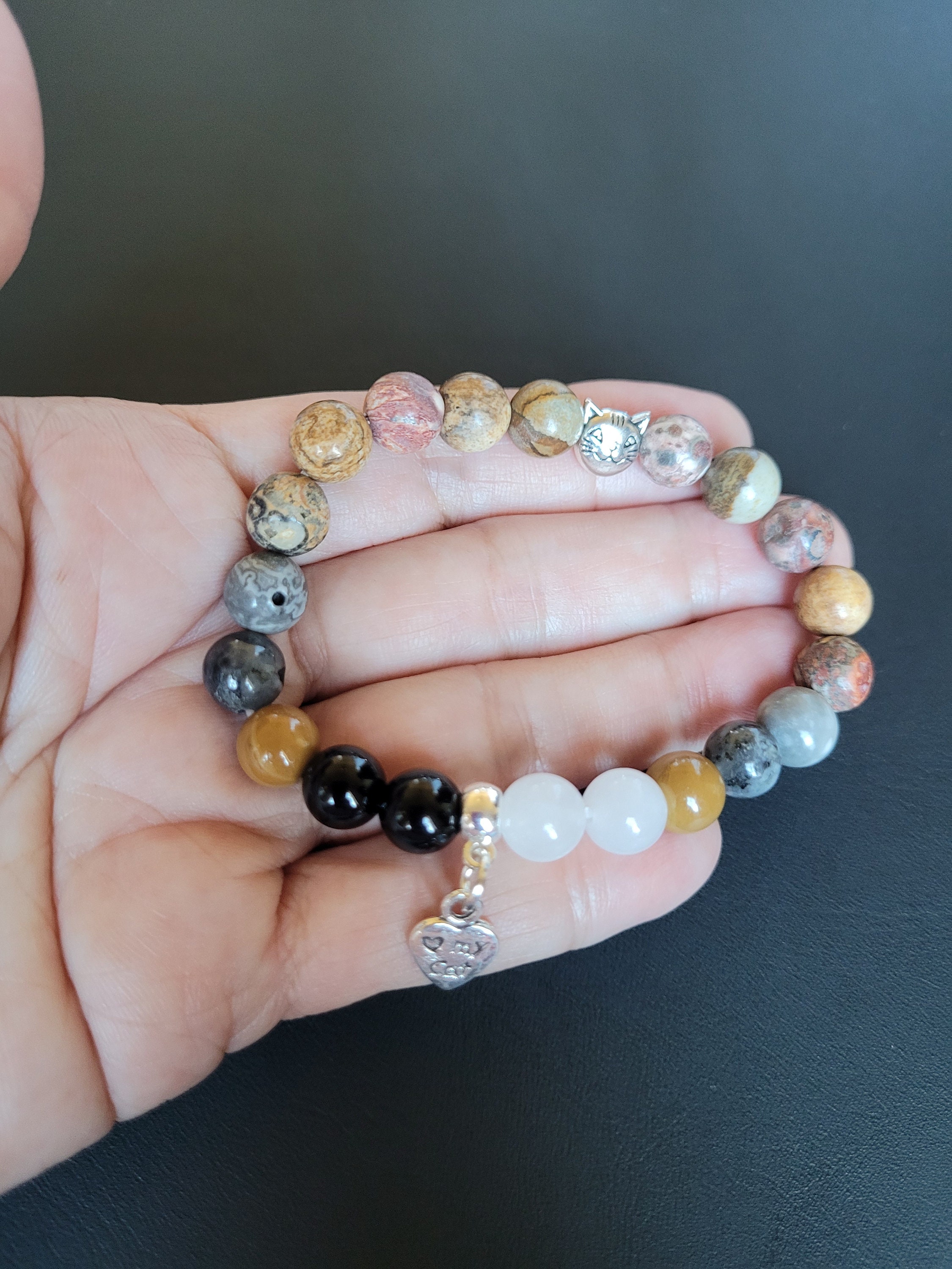 Calico Cat Bracelet, Tortie Kitty Bracelet, Tabby Calico Bracelet, Cat ...