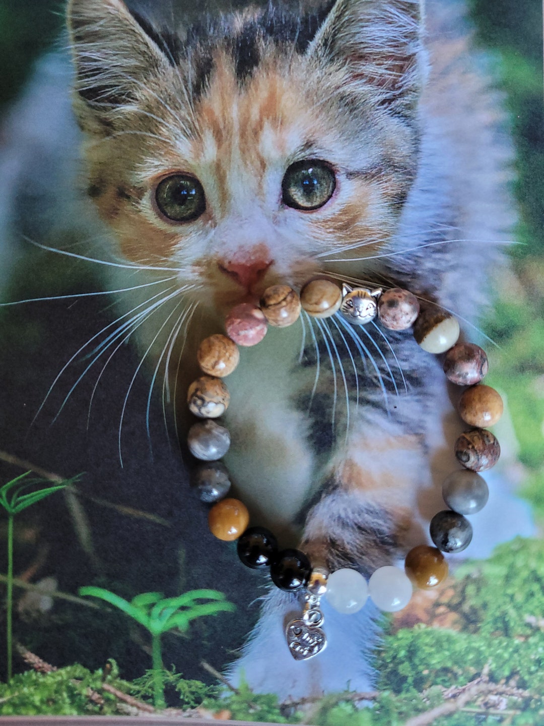 Calico Cat Bracelet, Tortie Kitty Bracelet, Tabby Calico Bracelet, Cat ...