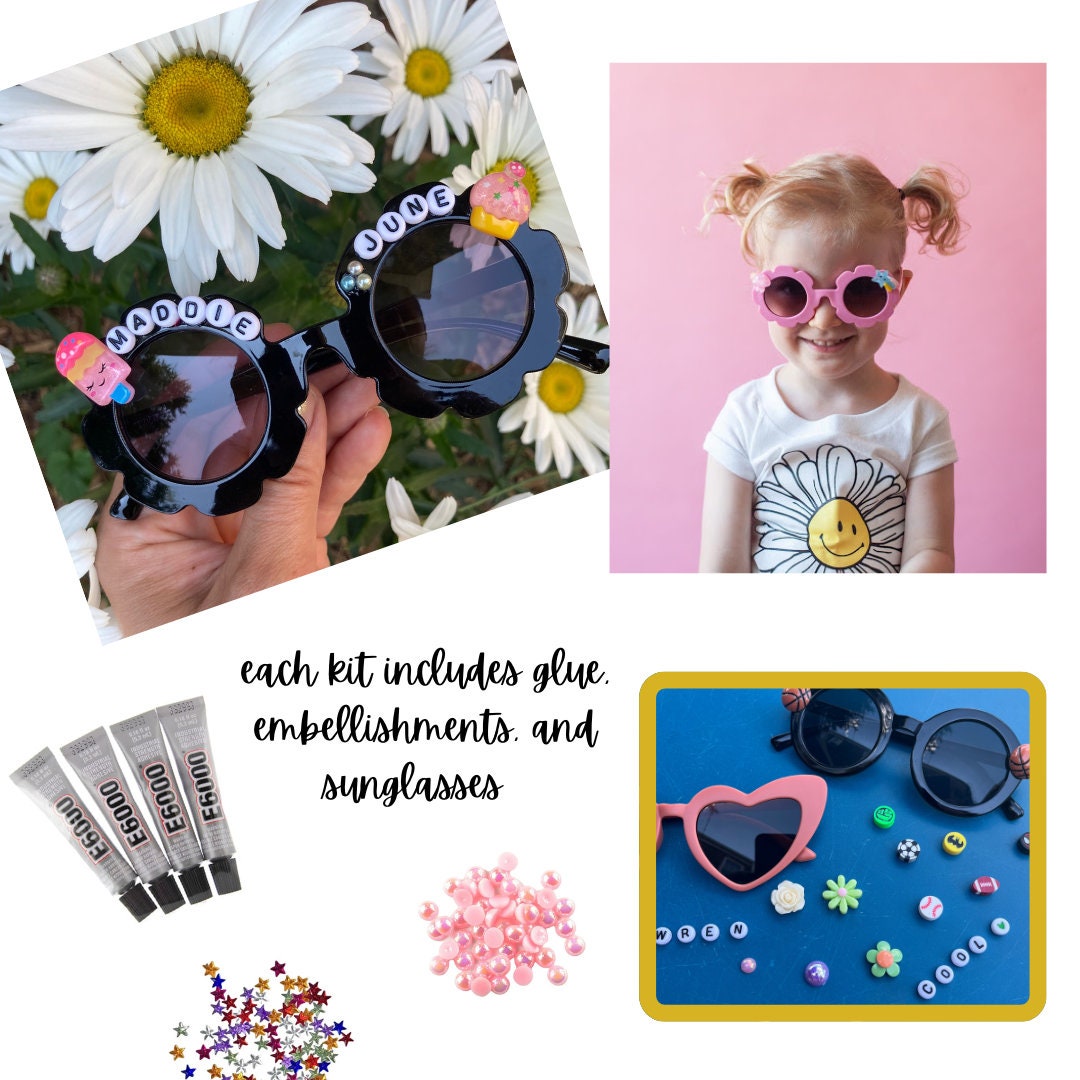DIY Decorate Your Own Sunglasses Kit Kids Party Activity - Etsy