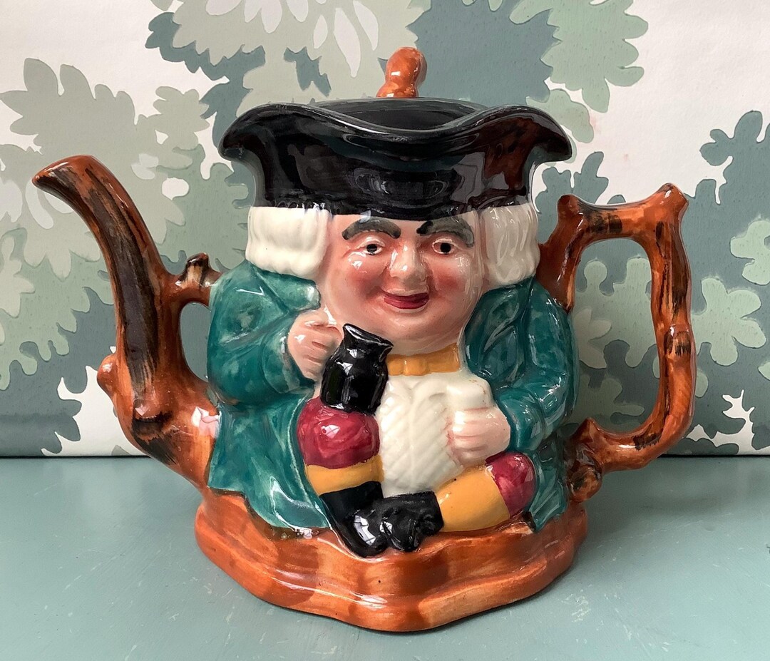 Vintage Hand-painted Staffordshire Toby Teapot - Etsy