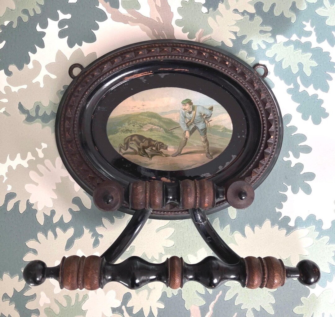 Tramp Art Hunting Motif Wooden Towel Hanger - Etsy