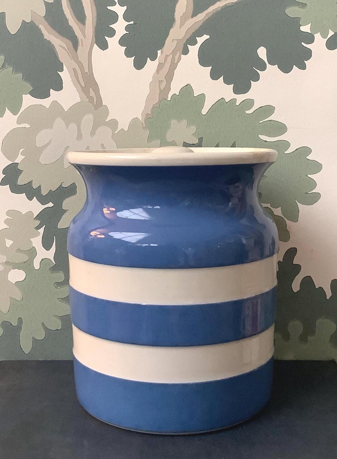 Vintage Cornishware Kitchen Storage Container Small Canister With Lid ...