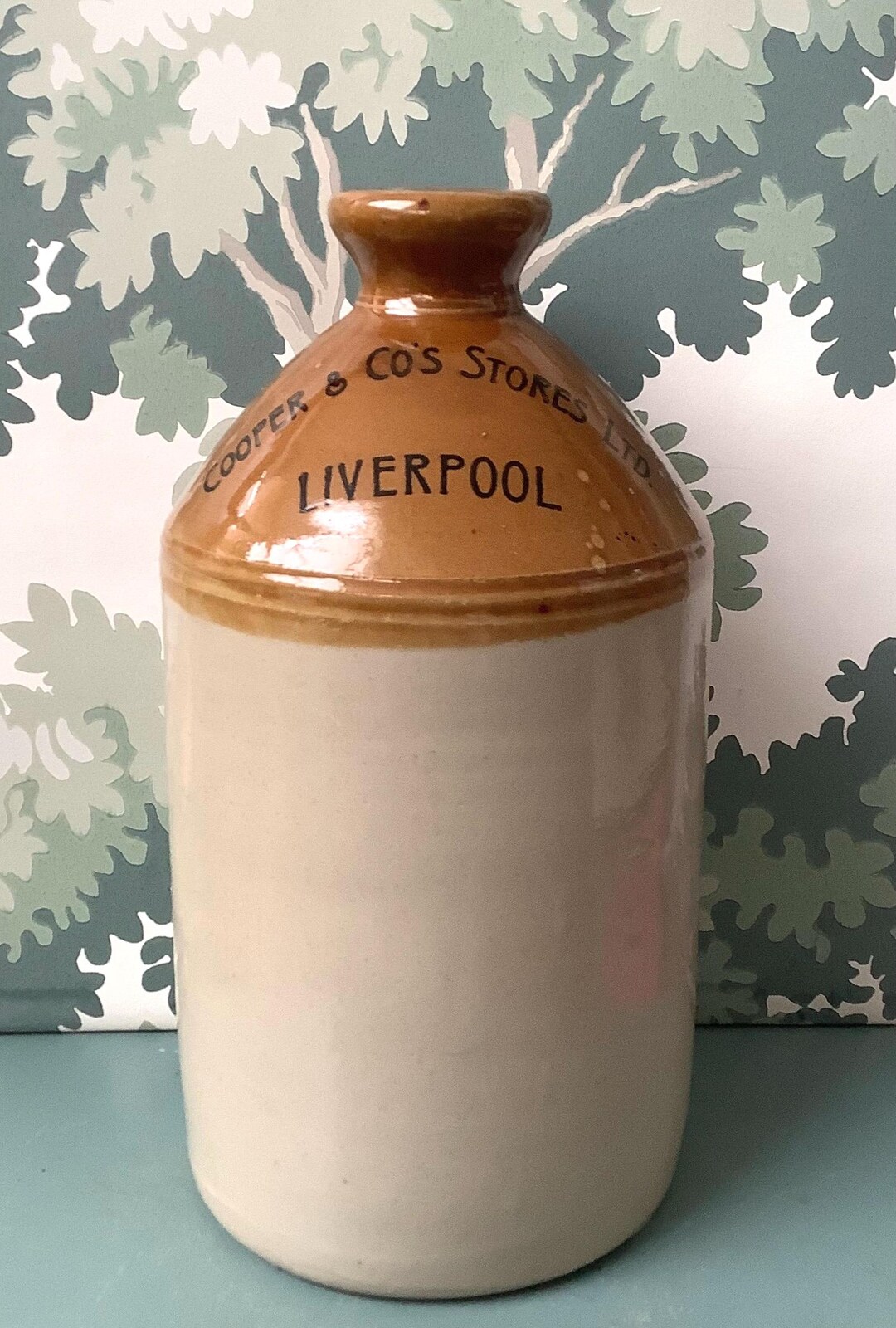 Antique Cooper & Cos Stores Ltd. Liverpool Glazed Stoneware Flagon - Etsy