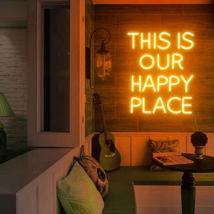 This is Our Happy Place Sign Flex Neon LED Sign Bedroom Living Room ...