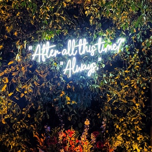 After All This Time Always Neon Sign: Home Decor, Bedroom Wall Art - Etsy