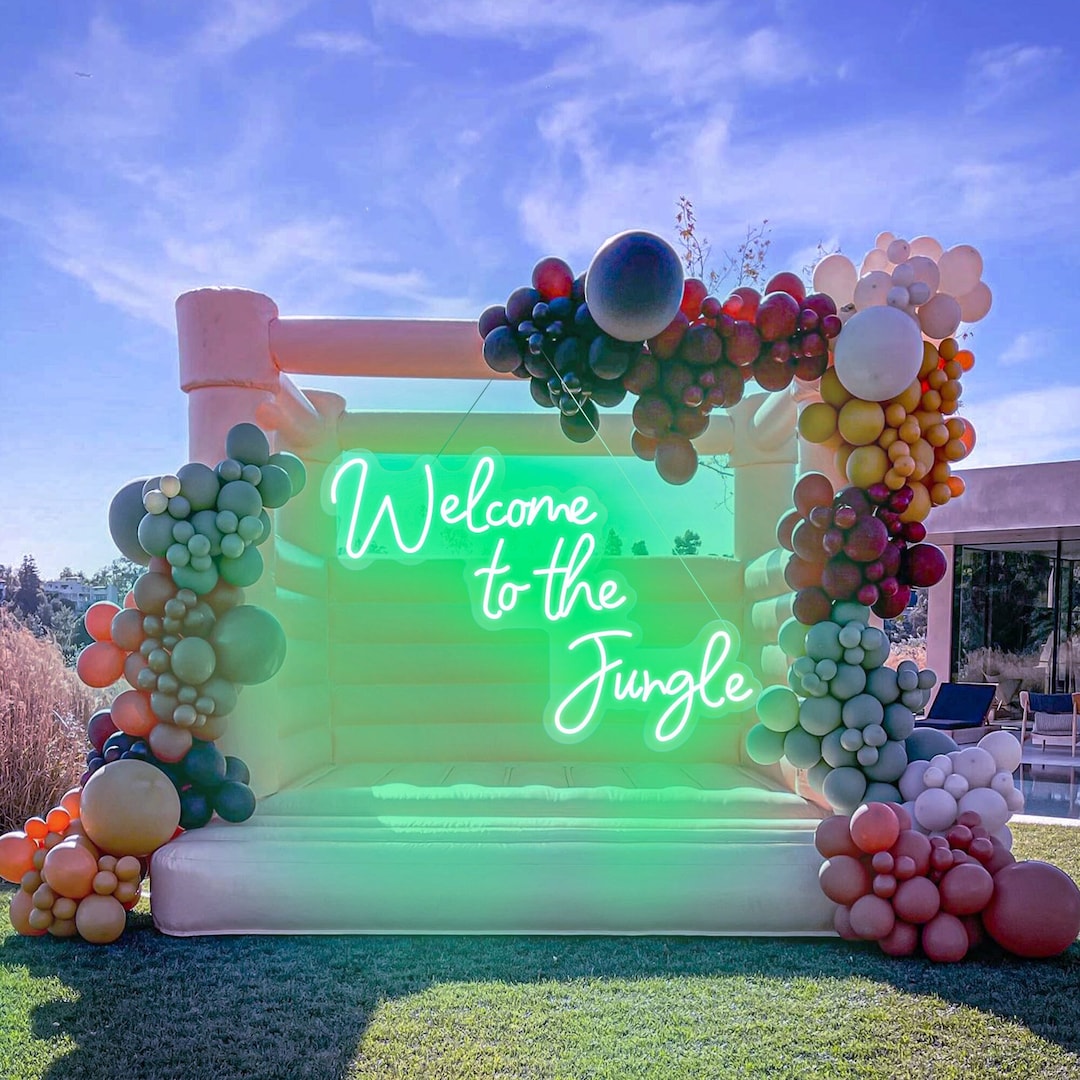 Welcome to the Jungle Neon Sign Bedroom Home Decor Custom Led Sign Room ...