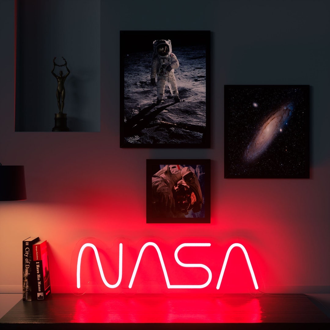 NASA Neon Sign, Space Neon Light, Gifts for NASA Fans, Neon Sign ...