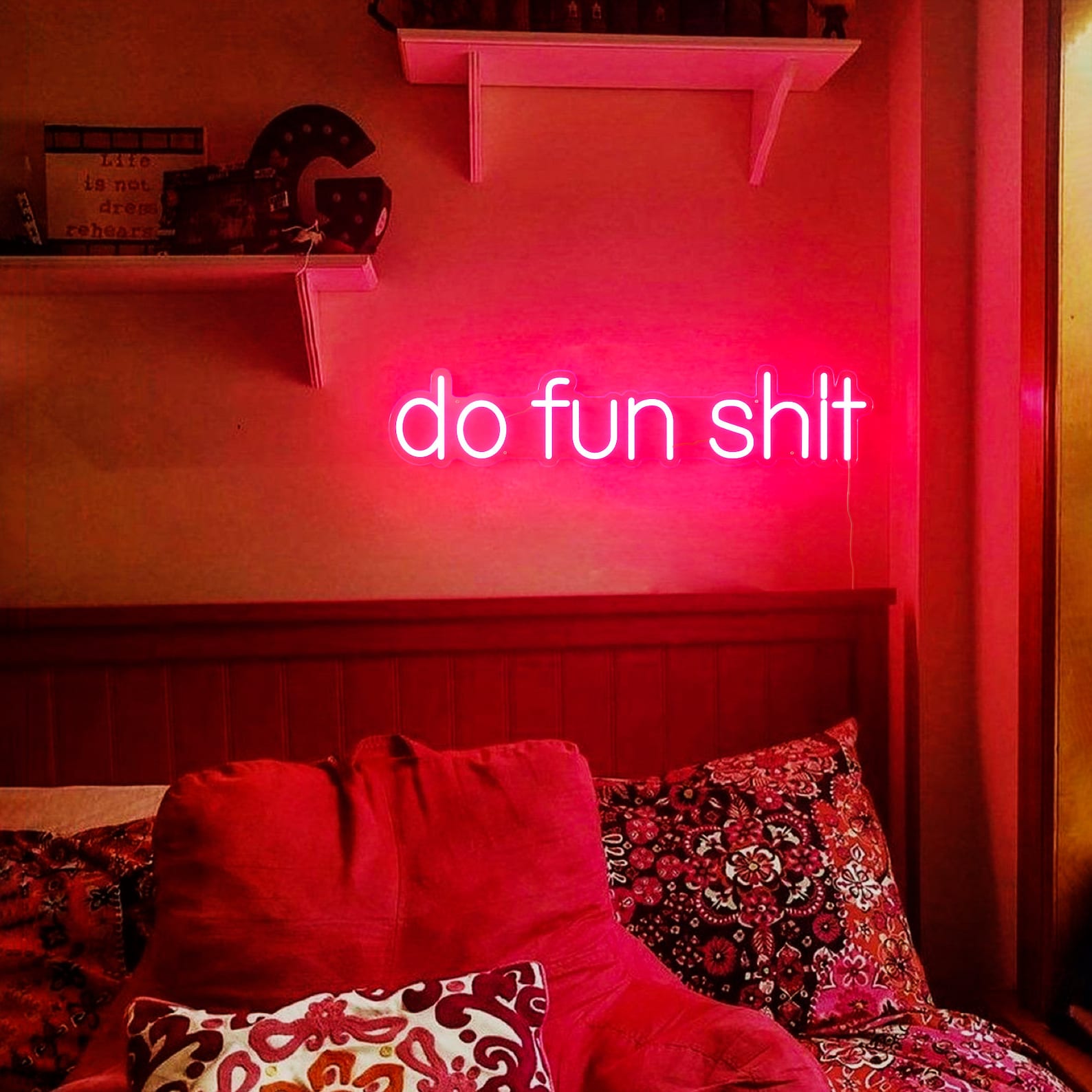 Do Fun Shit Neon Sign Custom Home Decor Mancave Wall Lights Led Light ...