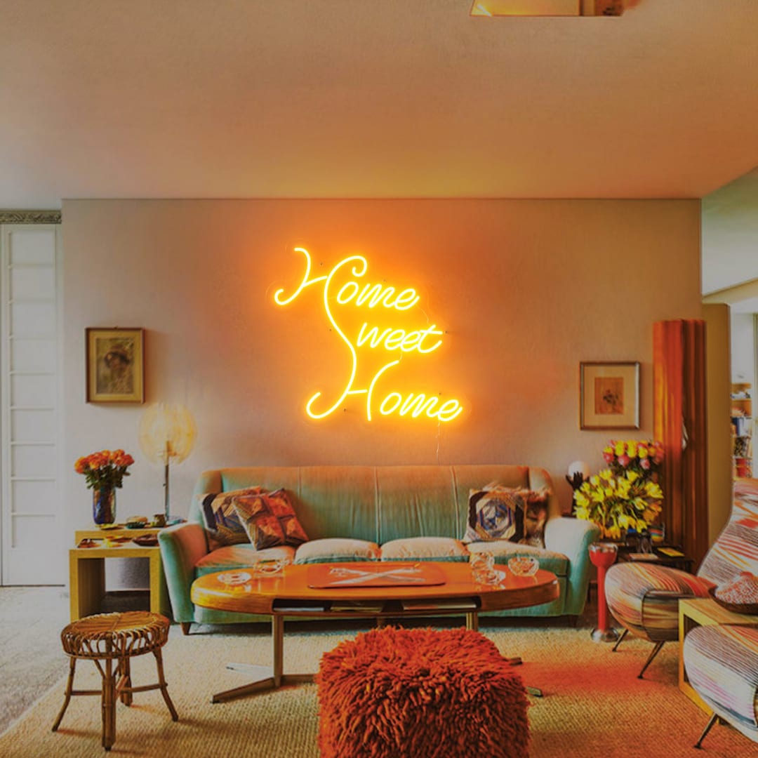 Home Sweet Home Sign Flex Neon Led Sign Custom Neon Sign Home Decor ...