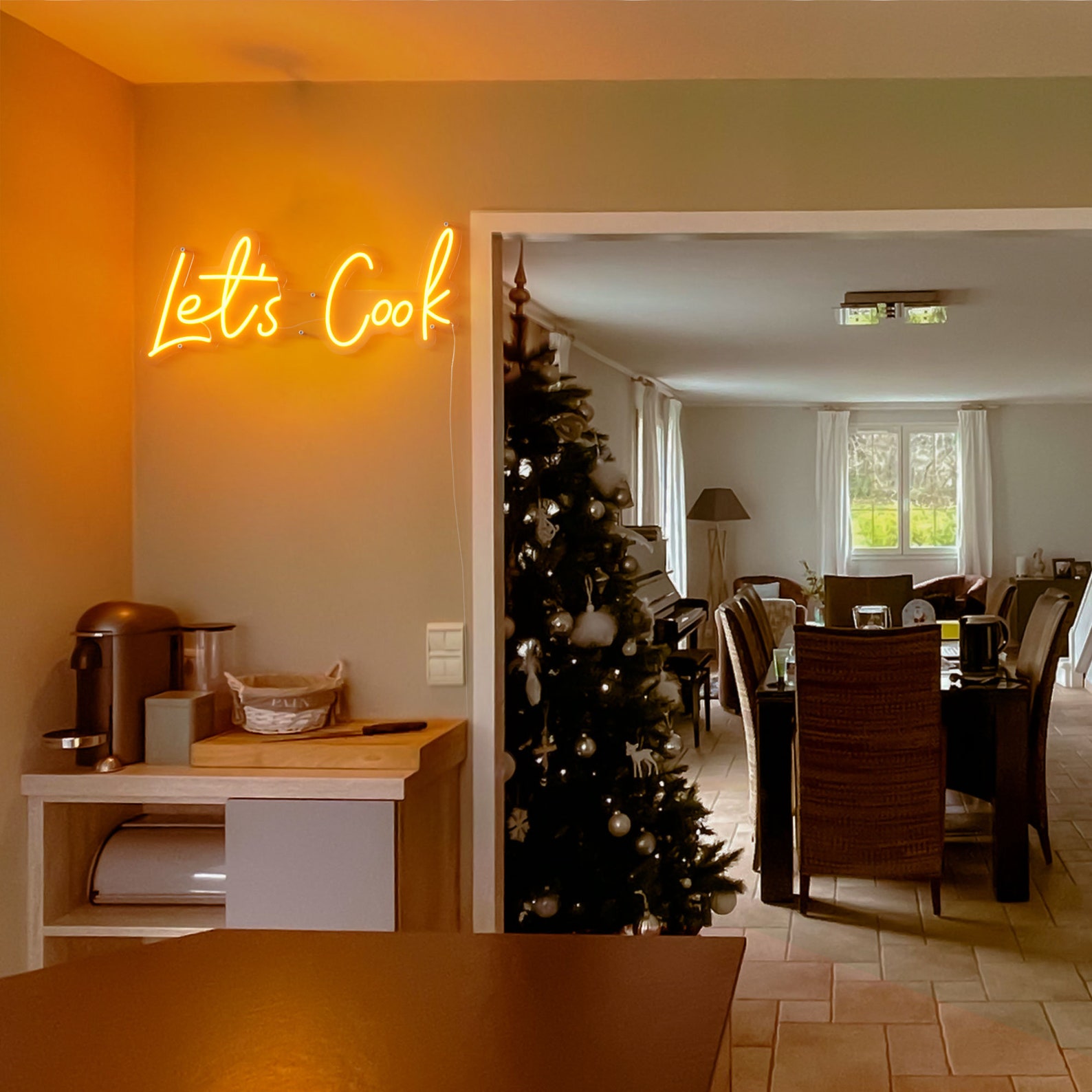 Let's Cook Neon LED Sign Custom Neon Sign Kitchen Decor - Etsy