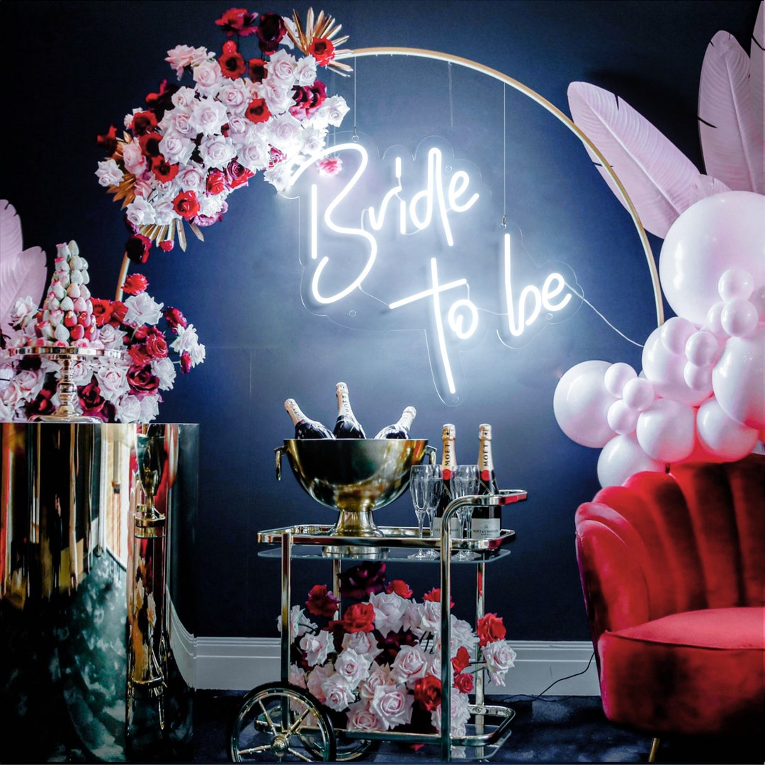 Bride to Be Neon Sign Wall Decor Bridal Shower Neon LED Sign Party ...