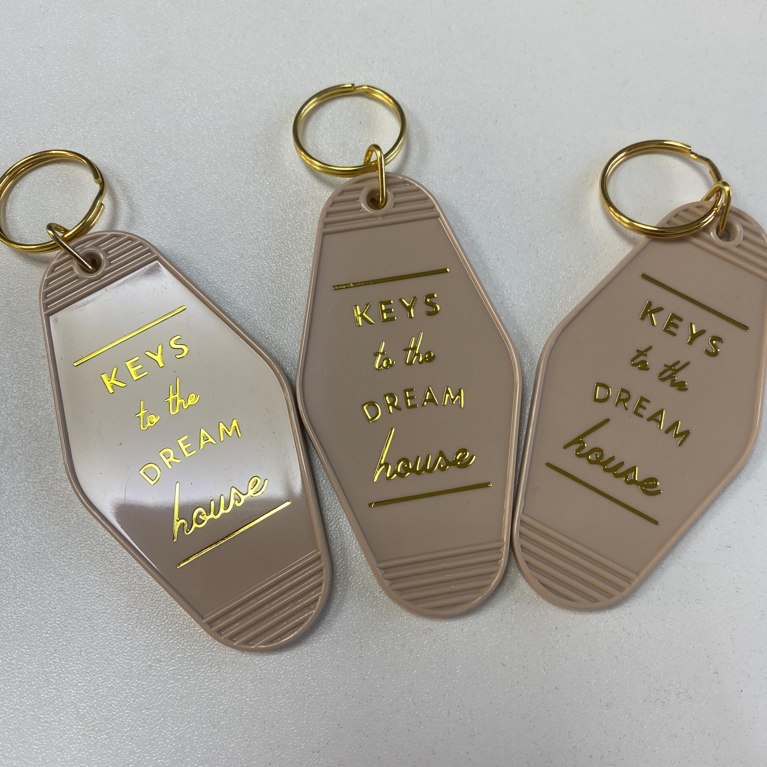 Custom Foil Stamped Retro Motel Keychain: Personalized Gift, Nostalgia ...
