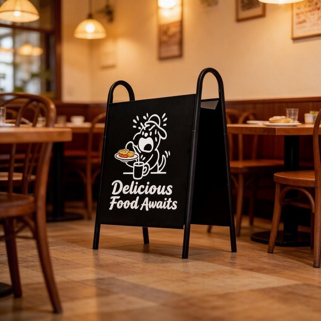 Custom Standing Sign, Store & Office Bar Storefront Board, Advertising ...