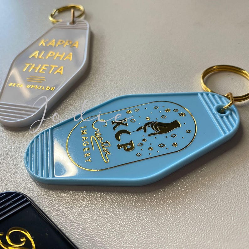 Custom Foil Stamped Retro Motel Keychain: Personalized Gift, Nostalgia ...
