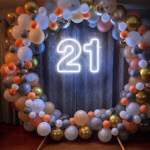 21st Birthday Neon Led Sign Neon Light Sign for Wall Birthday Party ...