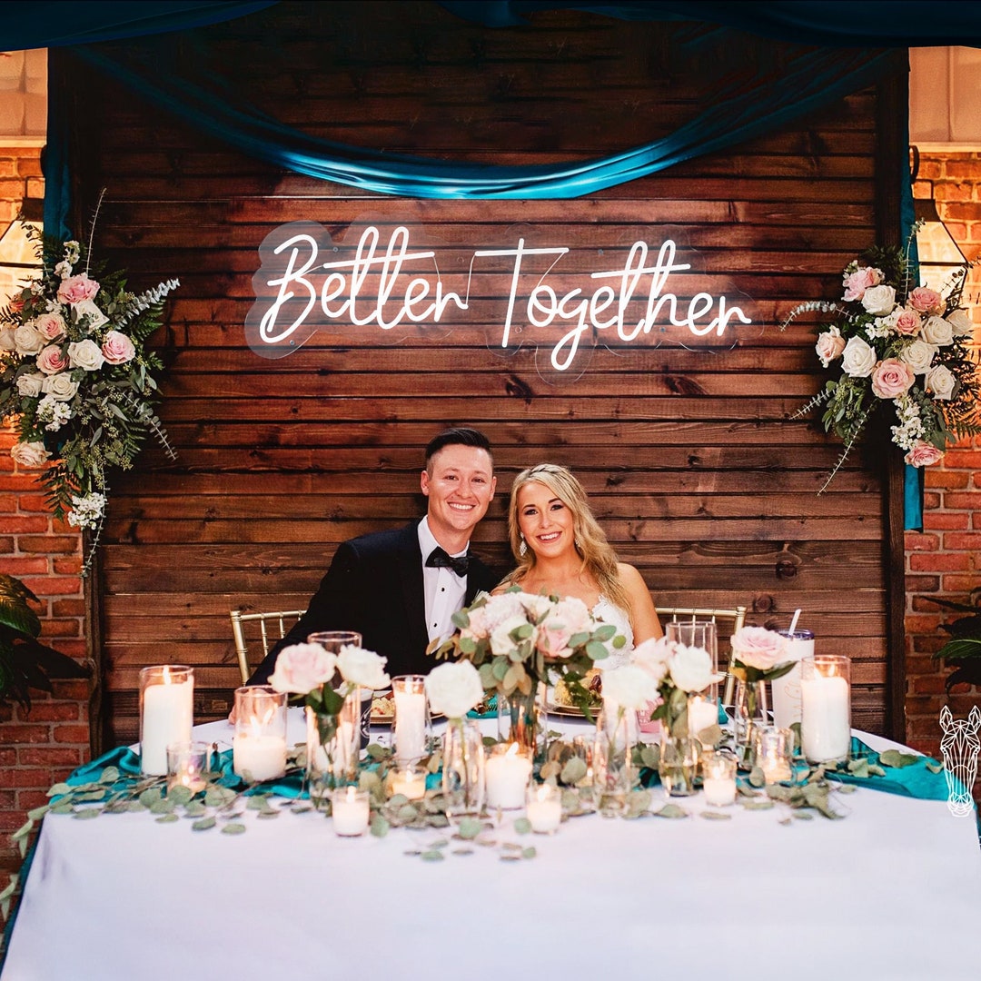 Better Together Wedding LED Neon Sign: Party Decor - Etsy