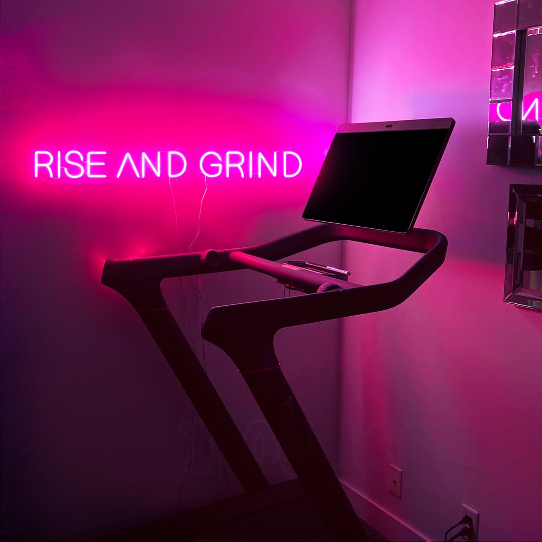Rise and Grind Custom Neon Sign Salon Studio Office Company Business ...