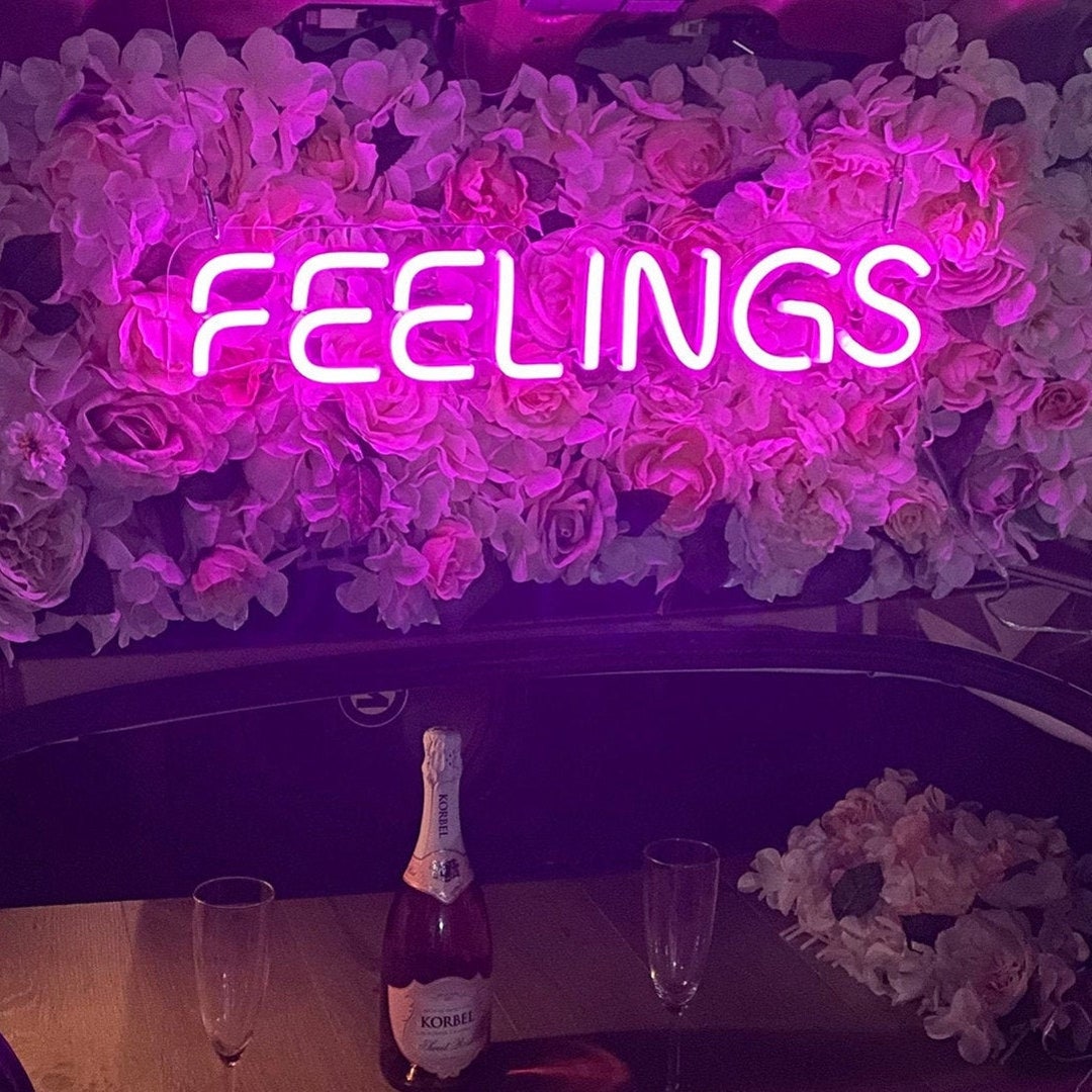FEELINGS Neon Sign Custom Neon Sign Bedroom Flex Neon Led Room Wall ...