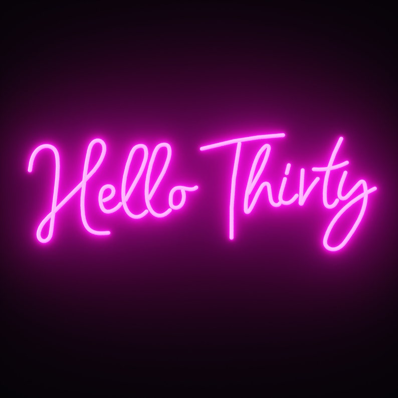 Hello Thirty 30th Birthday Neon Sign Flex Neon Led Home Decor | Etsy
