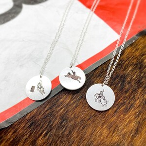 Wild Rodeo Necklace Collection, Bull Rider, Bronc Rider, Barrel Racer ...