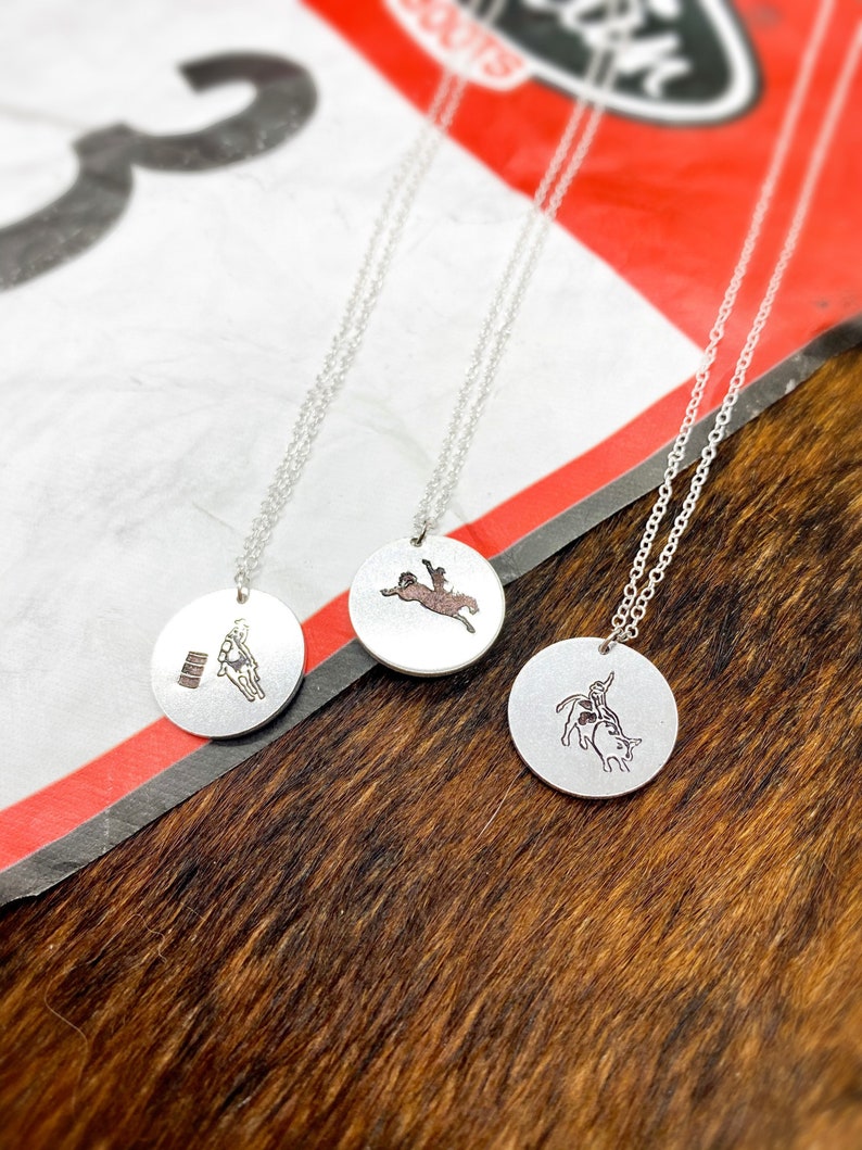 Wild Rodeo Necklace Collection Bull Rider Bronc Rider - Etsy