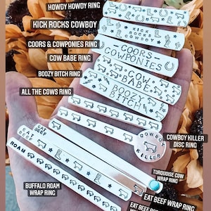 Rodeo Rings, Wrap Rings, Cow, Cowboys, Steers, Cactus, Kick Rocks ...