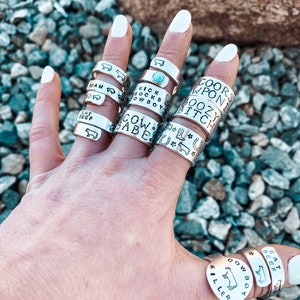 Rodeo Rings, Wrap Rings, Cow, Cowboys, Steers, Cactus, Kick Rocks ...