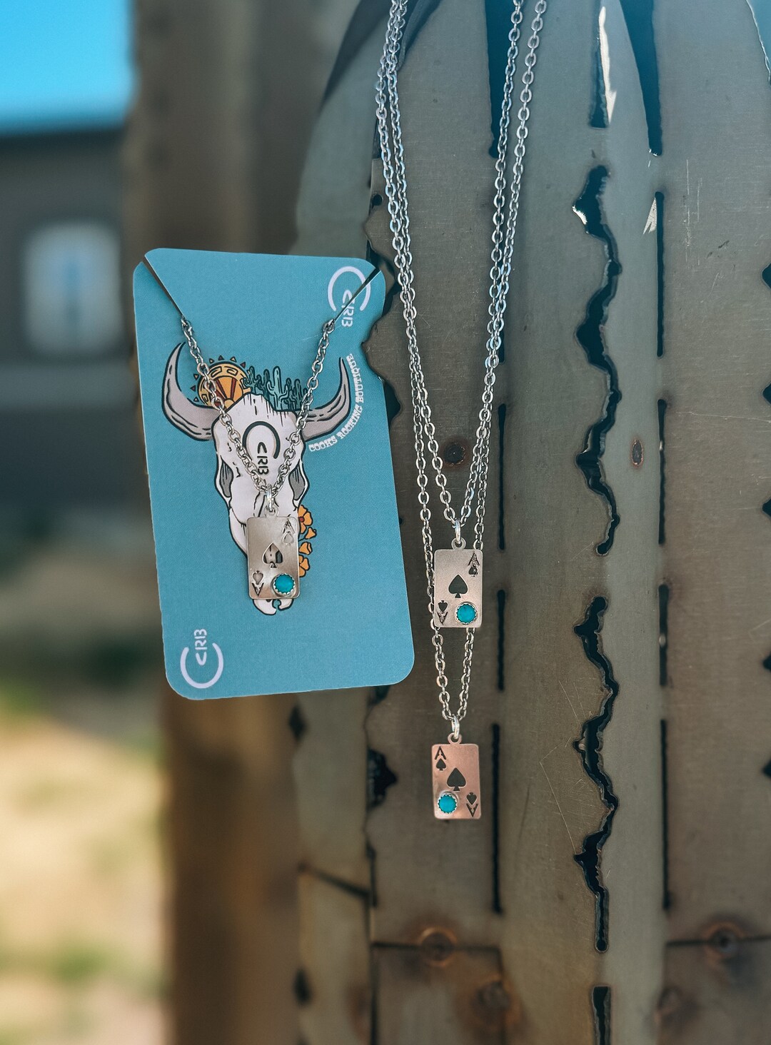 Ace of Spades Turquoise Necklace - Etsy