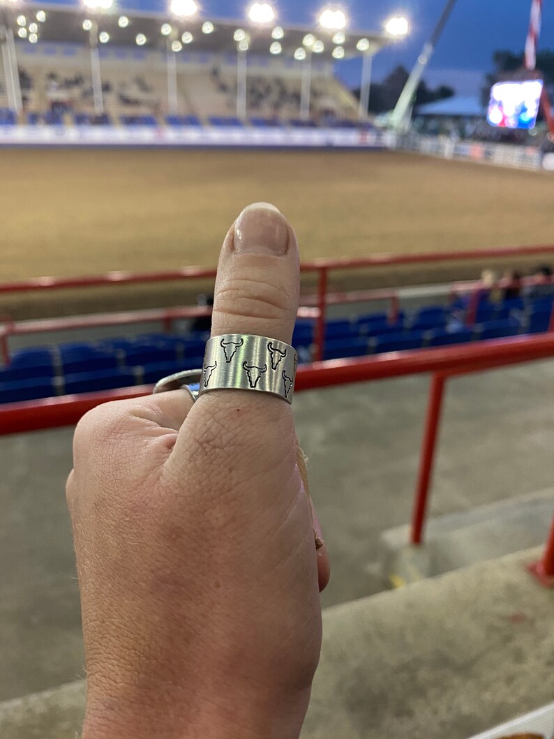 Turquoise Wrap Ring Western Rodeo Steer Cow Skull - Etsy