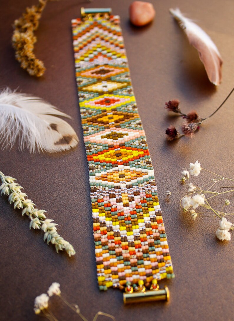 Decades Cuff, Seventies Color Palette, Geometric Design, Seventies ...