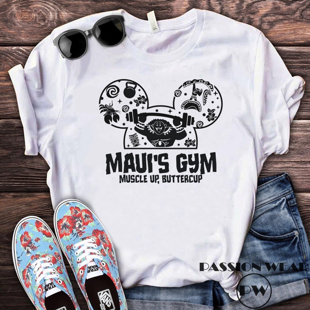 Maui's Gym Muscle up Buttercup Shirt, Moana Maui Fitness Shirt, Maui ...