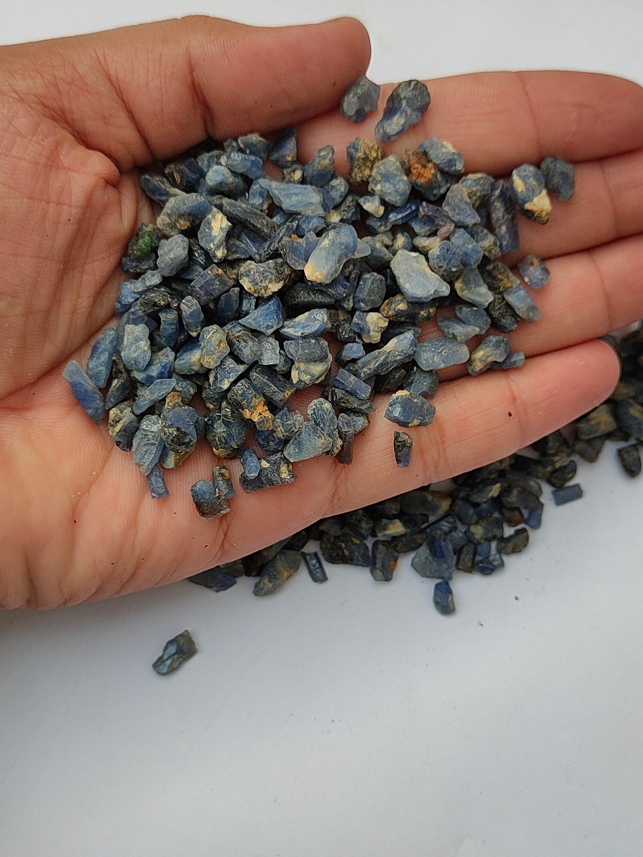 NATURAL BLUE Grey SAPPHIRE Rough Loose Mineral Gemstones Lot Earthmined ...