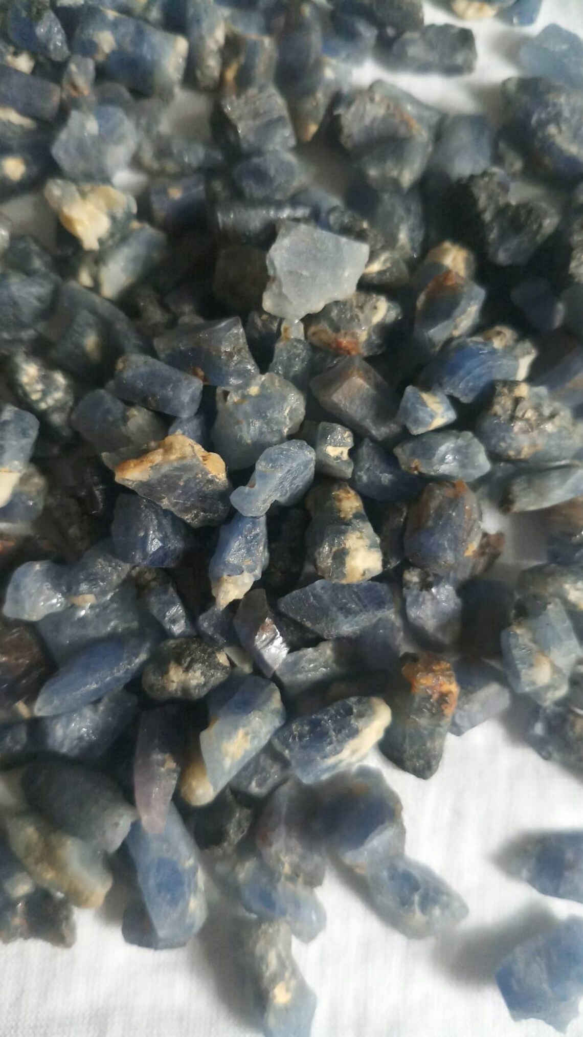 NATURAL BLUE Grey SAPPHIRE Rough Loose Mineral Gemstones Lot Earthmined ...
