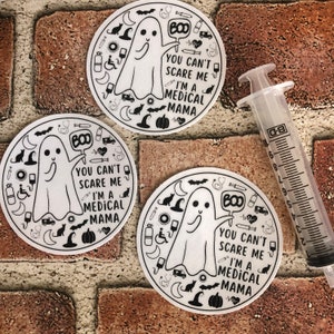 Halloween Medical Mama Sticker | Medically Complex, Medically Fragile ...