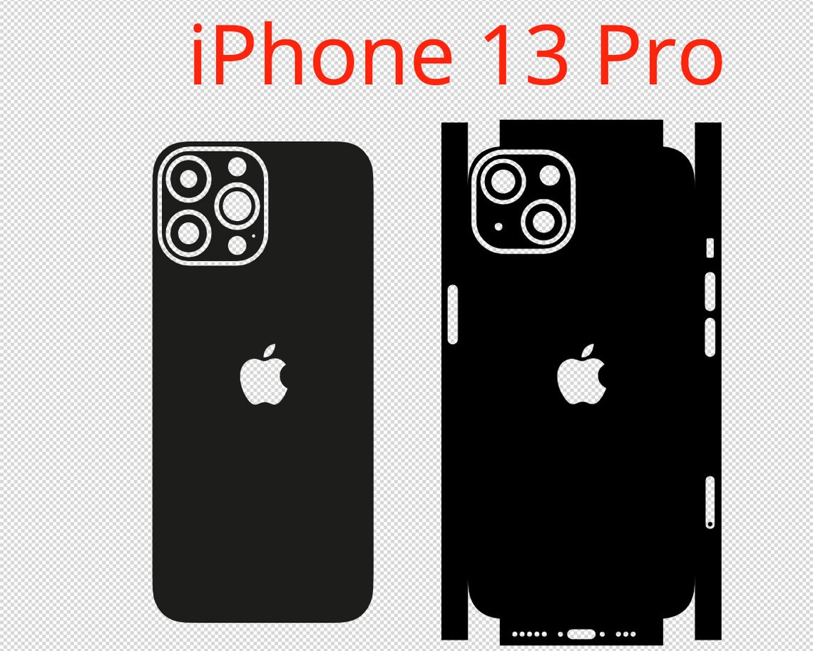 Apple iPhone 13 Pro - Vector Cut File - Skin Template - Etsy