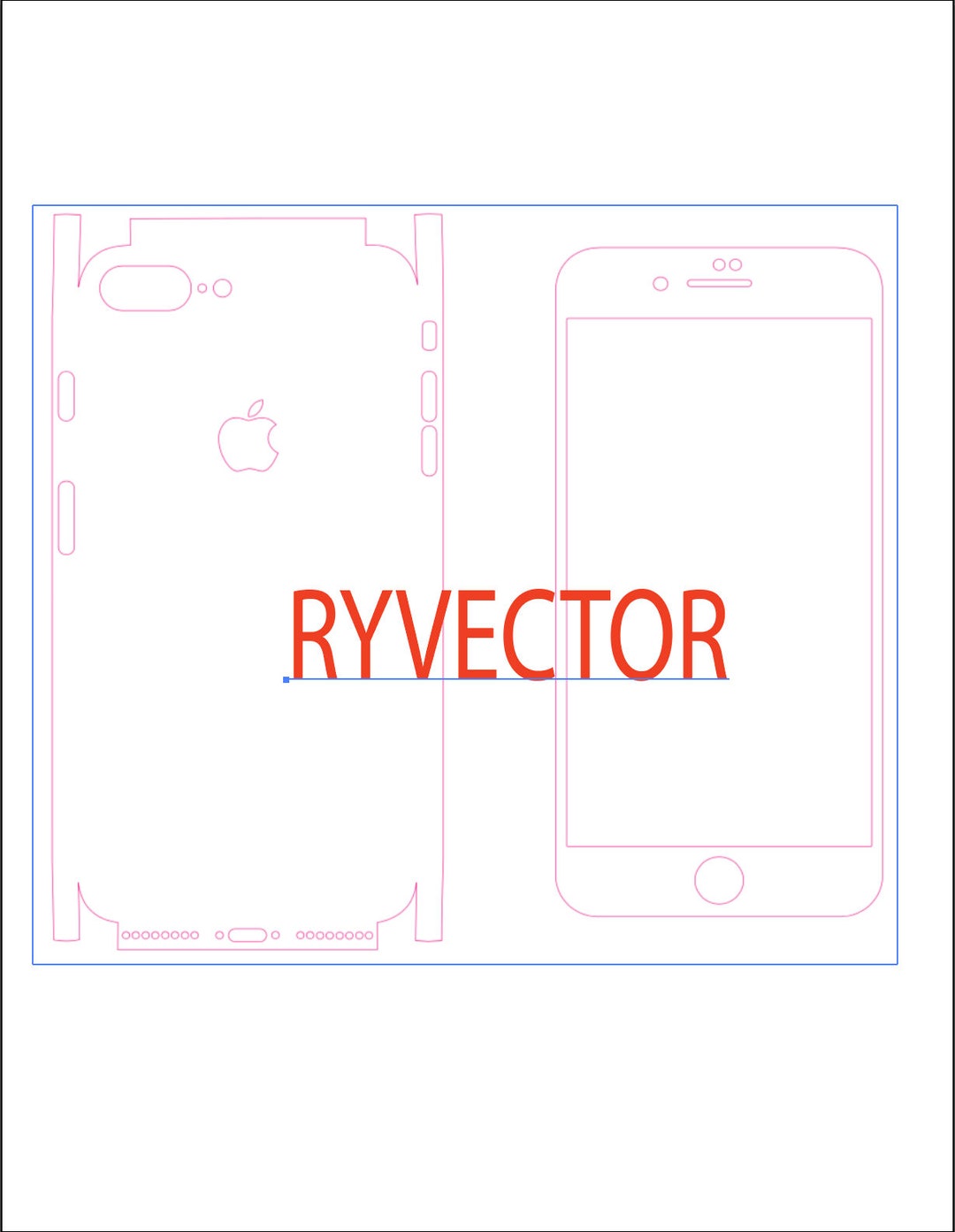 IPhone 8+ Plus Vector Cut File - Skin Template - Etsy